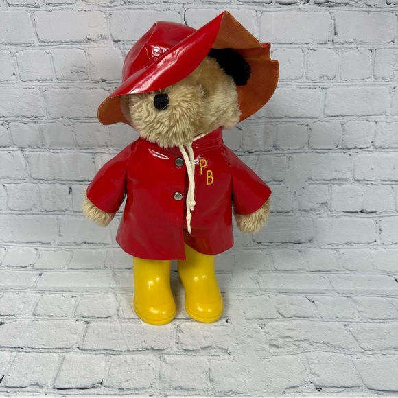 Eden | Toys | Vintage 981 Paddington Bear 14 Stuffed Plush Red Rain Coat Hat Boots By Eden ...